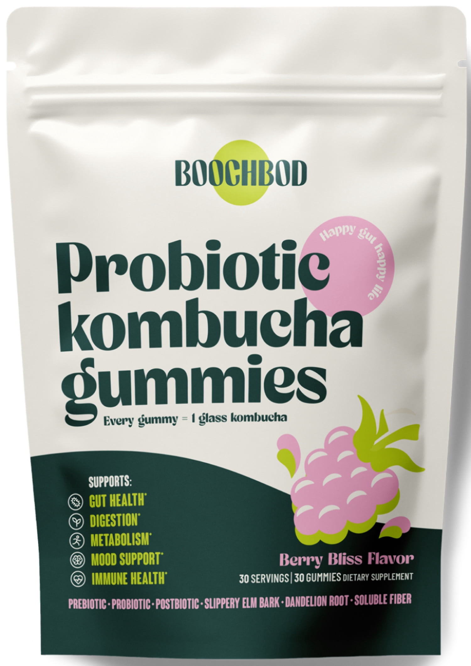 BoochBod Probiotic Kombucha Gummies - Walmart.com