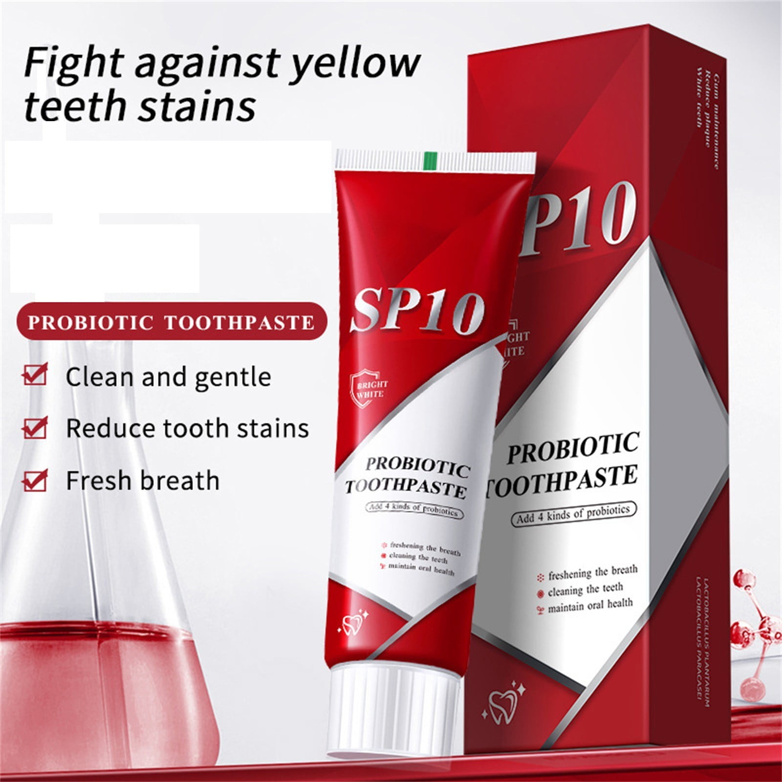 Probiotic Toothpaste, Sp-10 Ultra Whitening Toothpaste, Fresh Breath ...