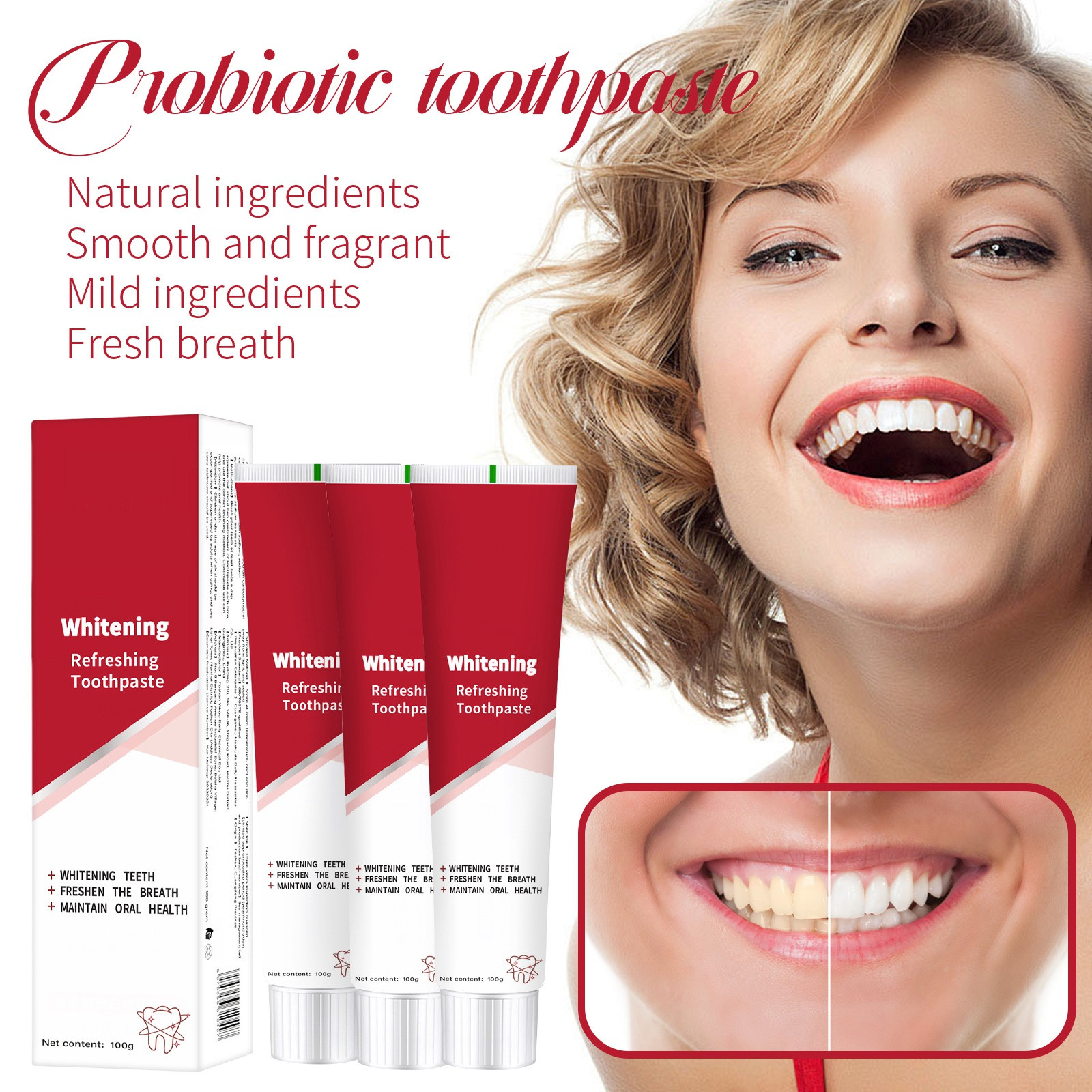 Probiotic Toothpaste Whitening Teeth Whitening Toothpaste Probiotic ...