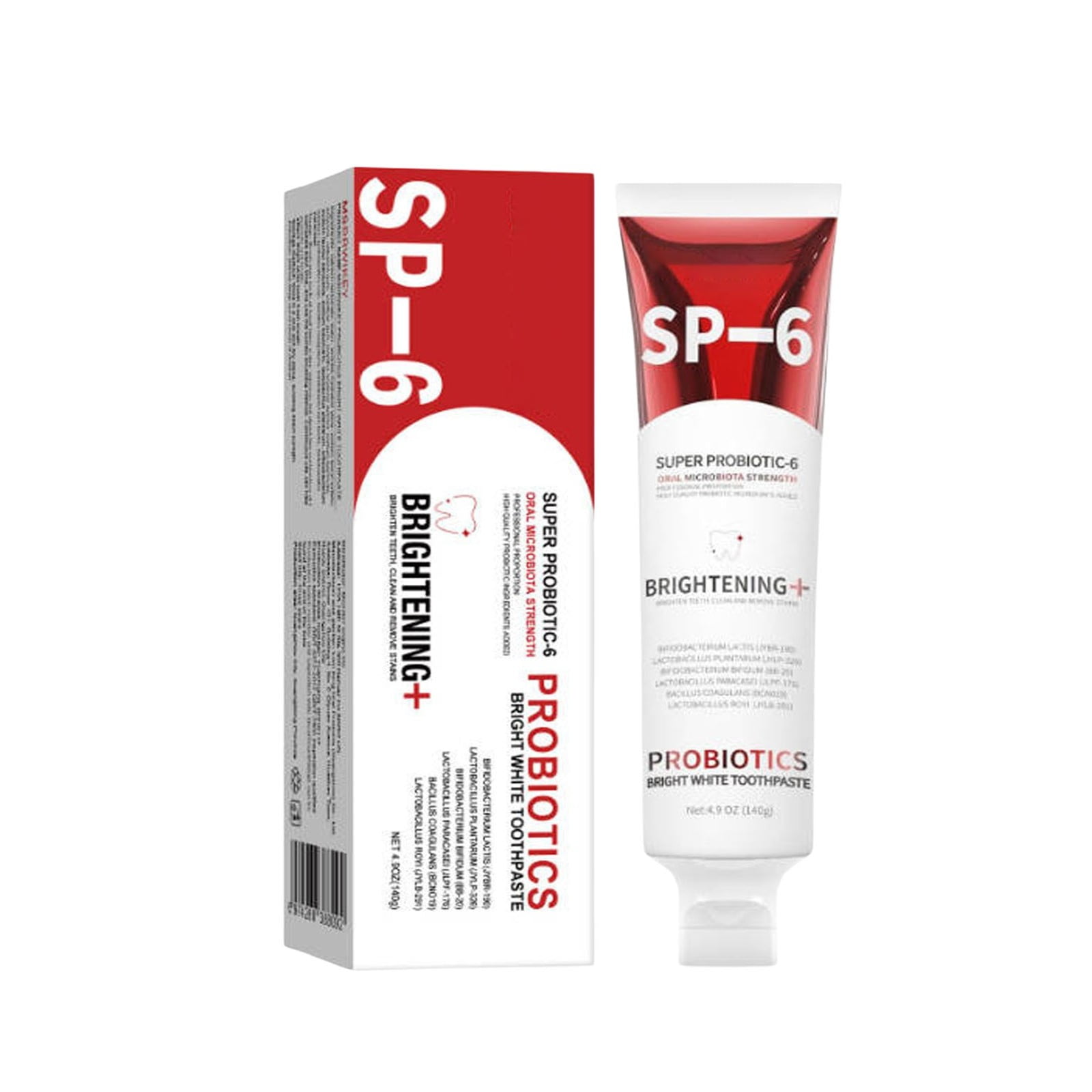 Probiotic Whitening Toothpaste 140g - Stain Removing Formula for Yellow ...