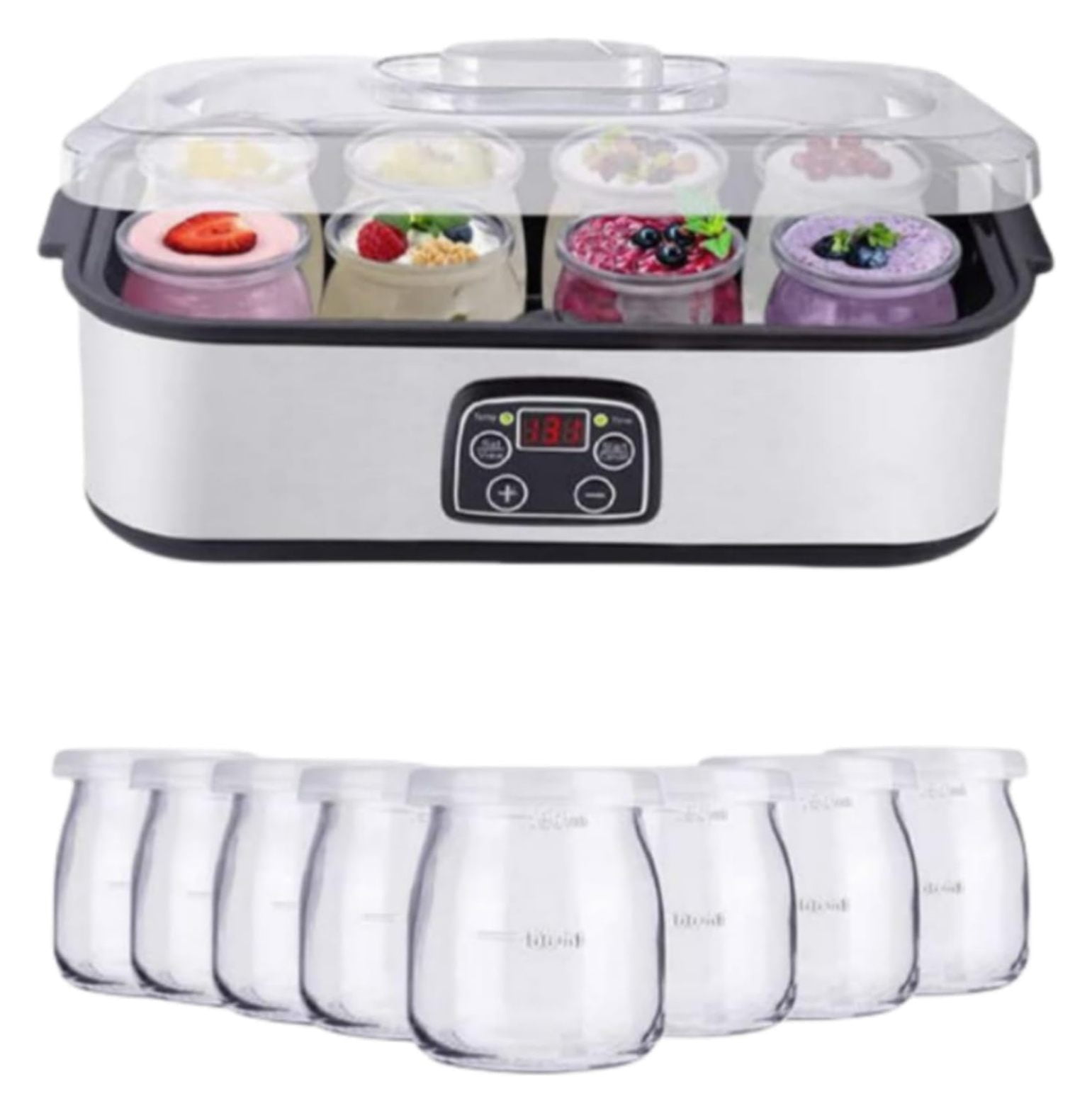 Probiotic Yogurt Maker with 8 Lids, 36 Hour Yogurt Maker, 1400ML ...