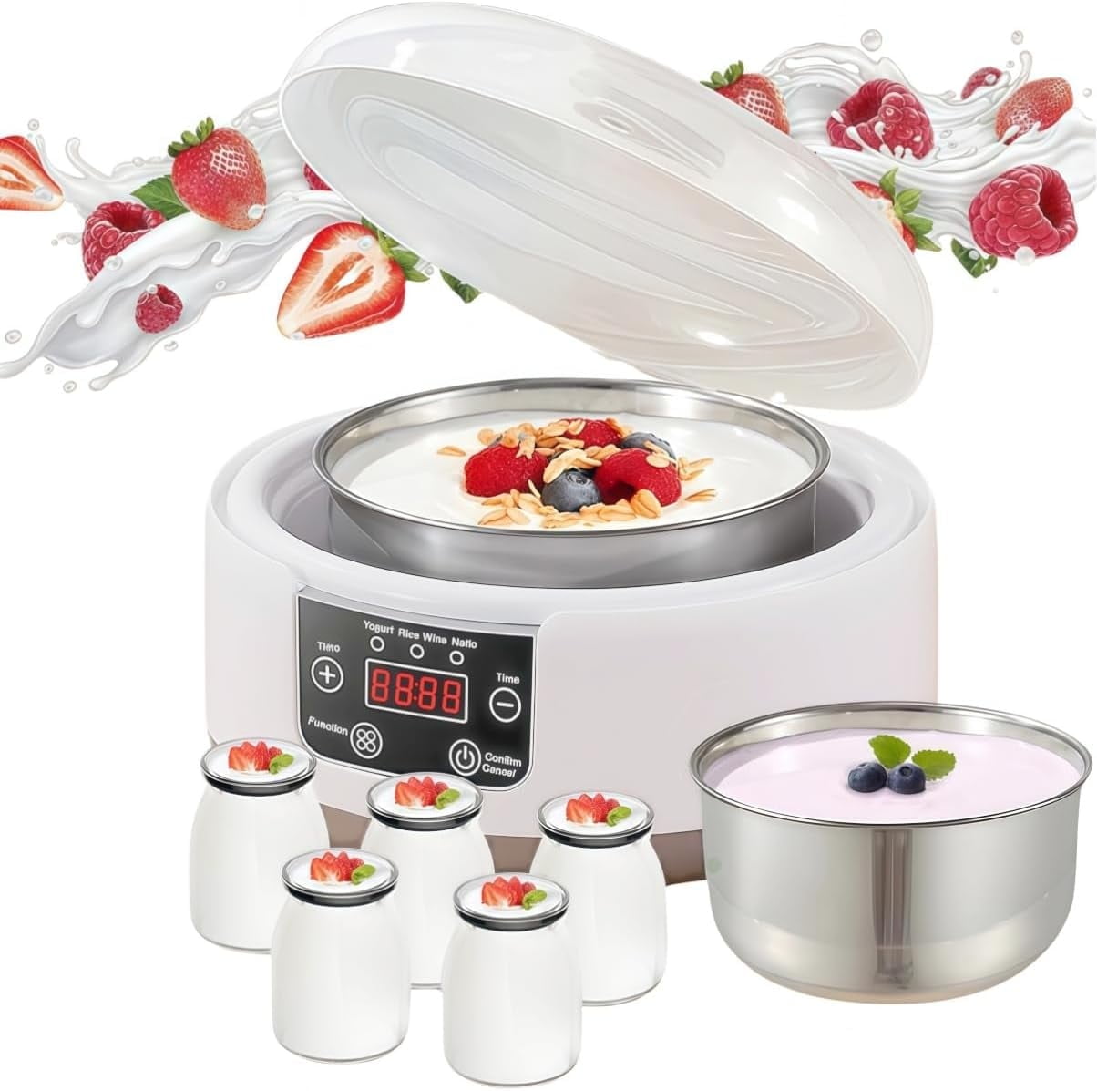 Ultimate Probiotic Yogurt Maker with Time Control, Automatic Digital ...