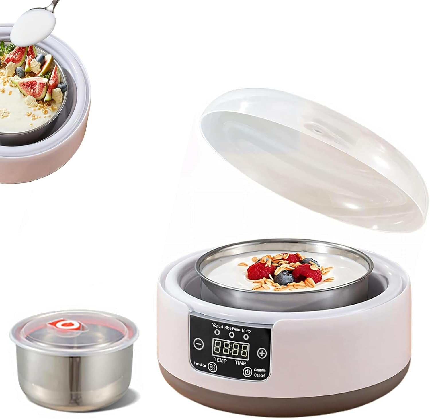 Probiotic Yogurt Maker with Temperature Control, 1.2 Quart Fully ...