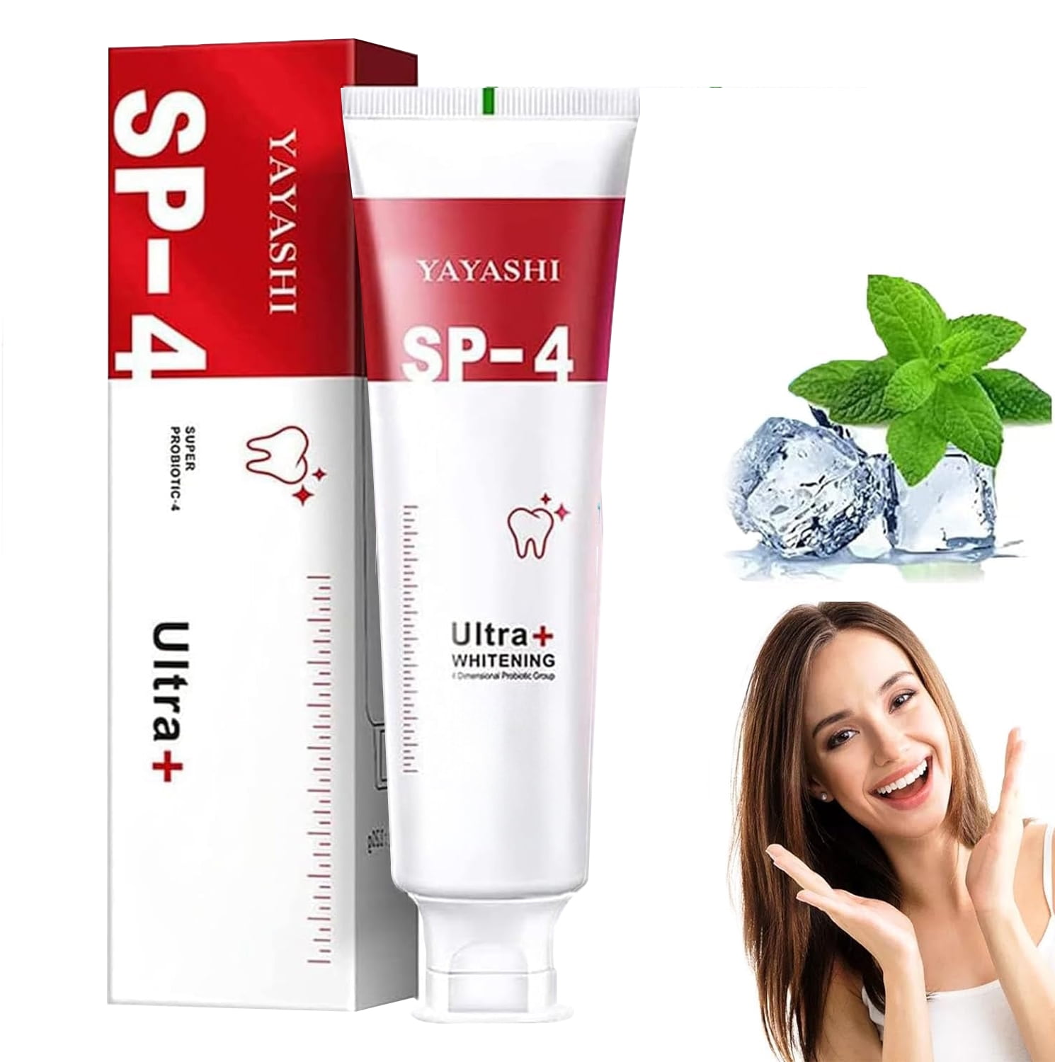 Probiotic whitening toothpaste, whitening teeth, fresh mouth, plaque ...