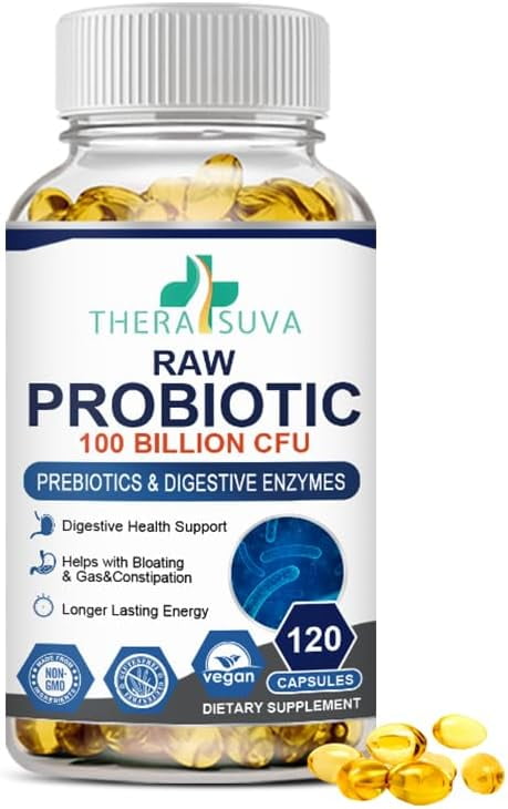 Probiotics 100 Billion CFU - 34 Strains + Organic Prebiotics Complex ...