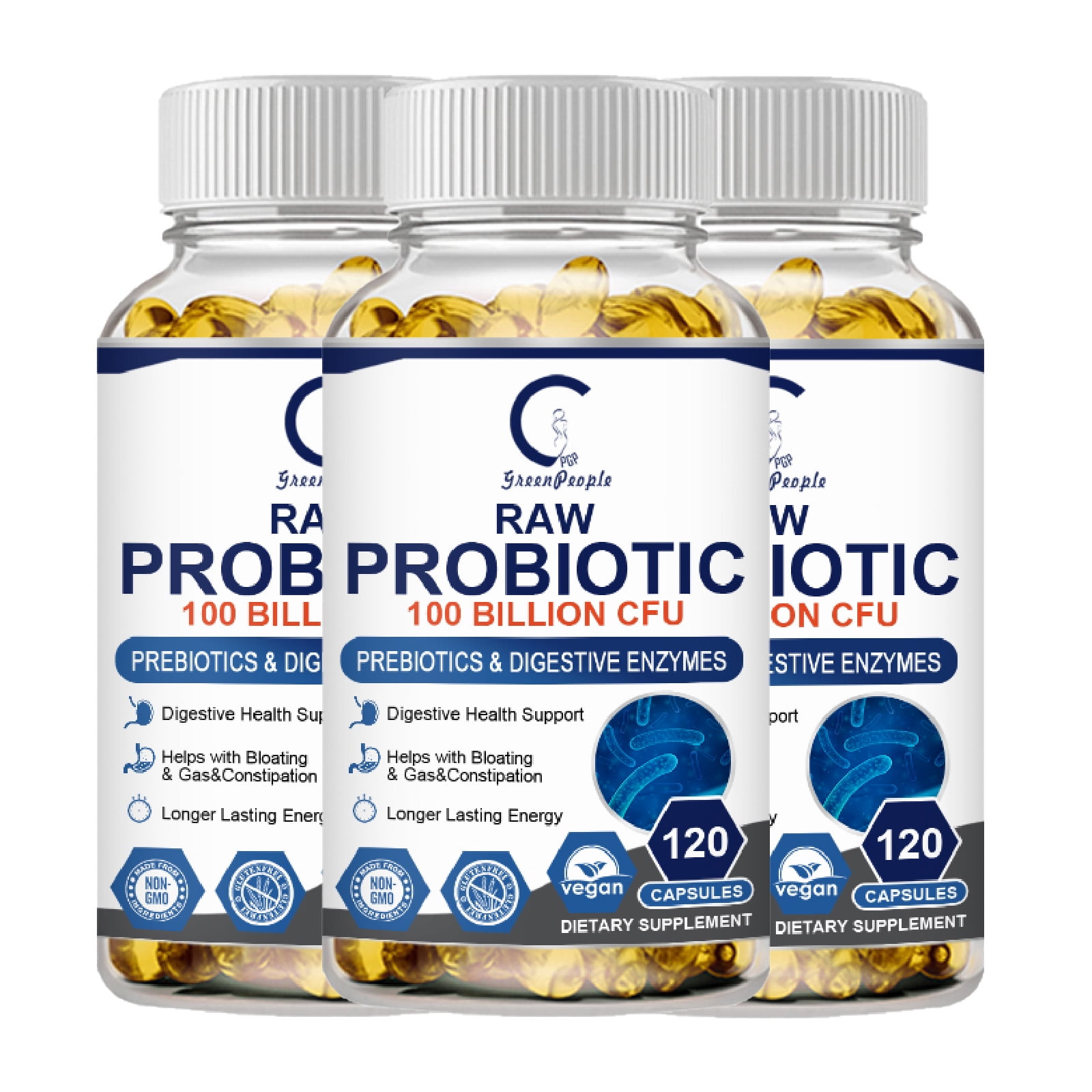 Probiotics 100 Billion CFU, with Digestive Enzymes; Probiotics for ...