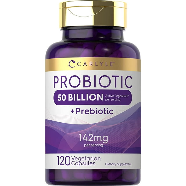 Probiotics 50 Billion CFUs | 120 Capsules | with Prebiotics | by ...