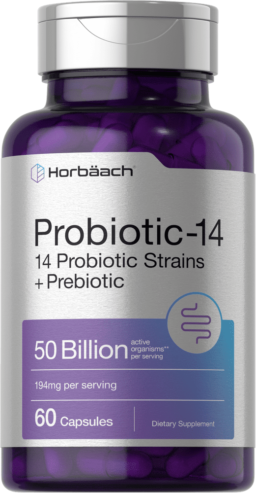 Probiotics 50 Billion CFUs | 60 Capsules | with Prebiotics | by ...