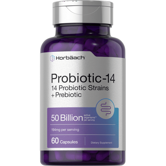 Probiotics 50 Billion CFUs | 60 Capsules | with Prebiotics | by ...