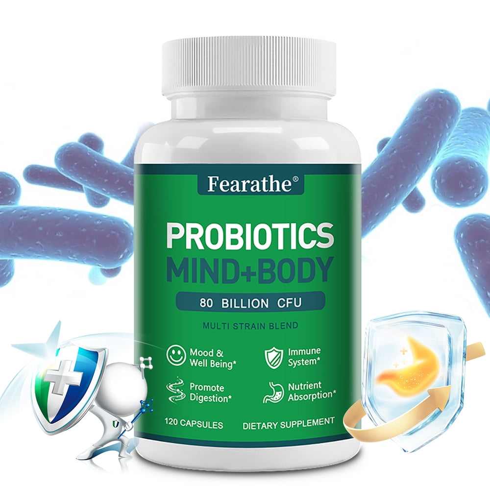 Probiotics 80 Billion CFU, Complete Adult Supplement with Prebiotics ...