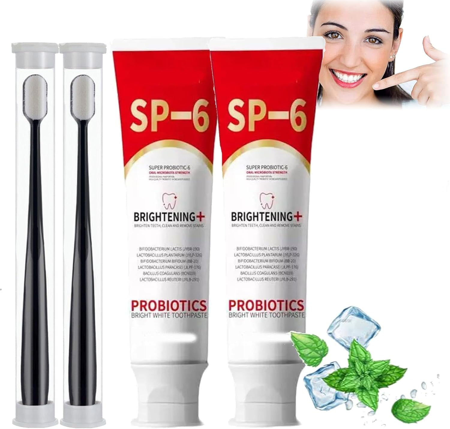 Probiotics Bright White Toothpaste, Sp-6 Ultra Whitening Toothpaste ...