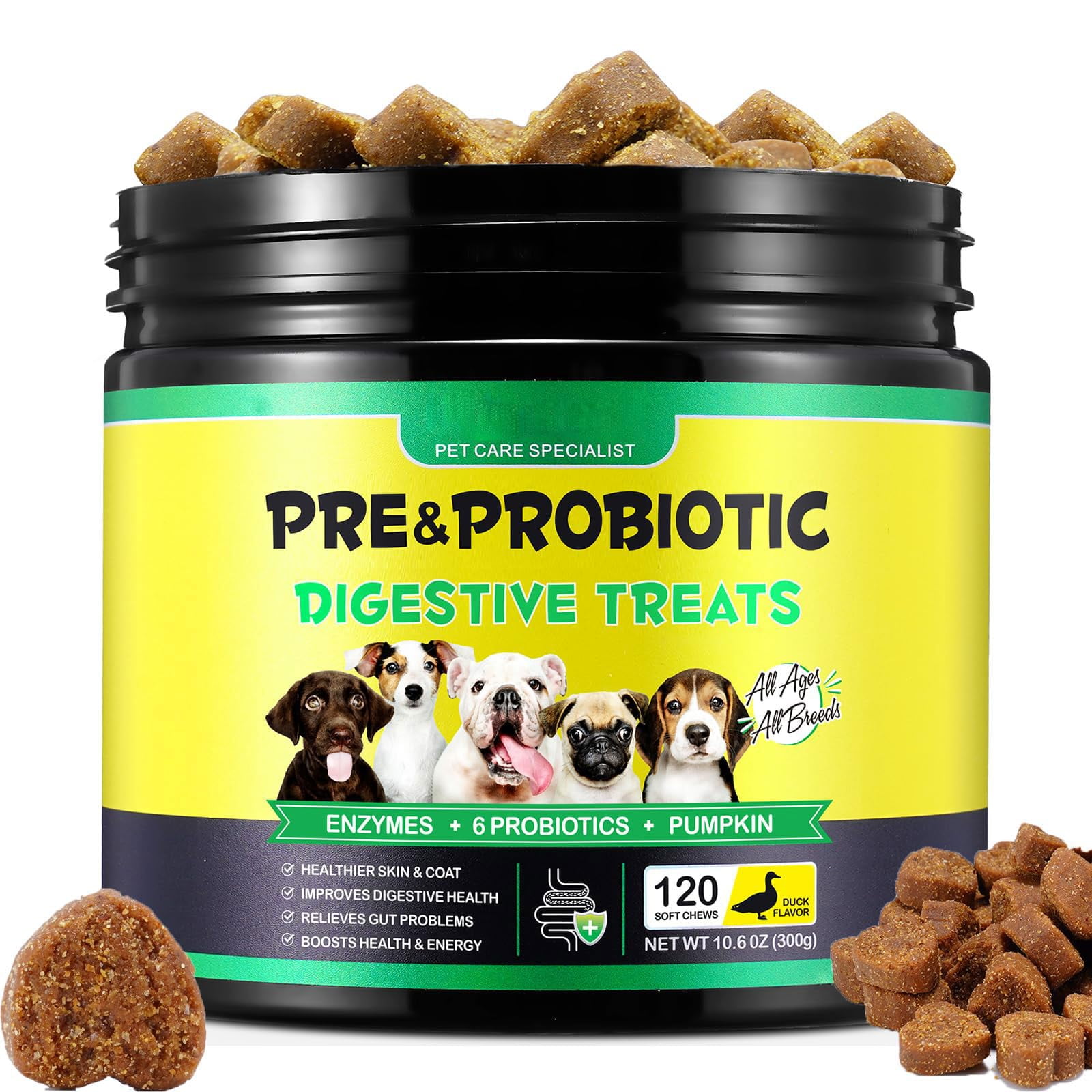 Probiotics for Dogs,Dog Probiotics for Dogs ATT1Digestive Enzymes, Gut ...