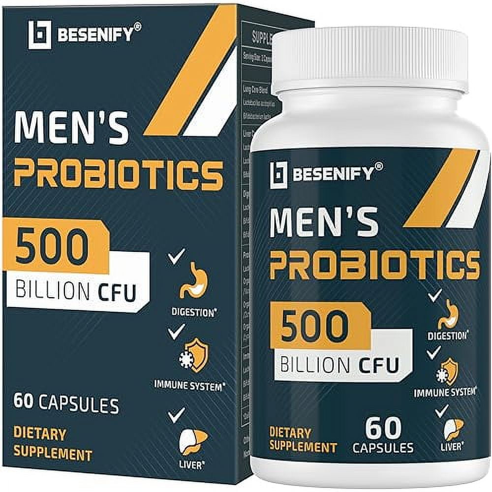 Probiotics for Men, 500 Billion CFUs & 12 Strains, Probiotics for ...