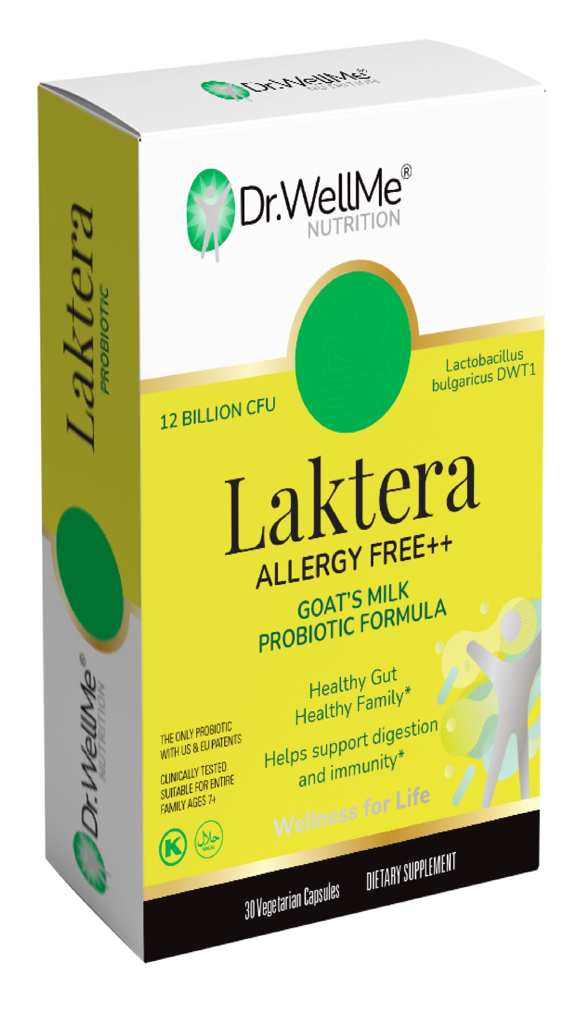 Dr. WellMe Laktera Allergy Free ++ Probiotics for Digestive Health ...