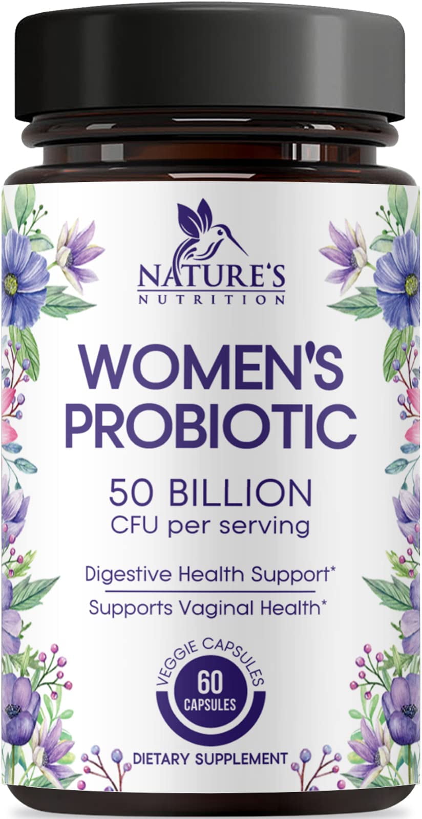 Probiotics for Women 50 Billion CFU - Digestive Health, Vaginal pH ...