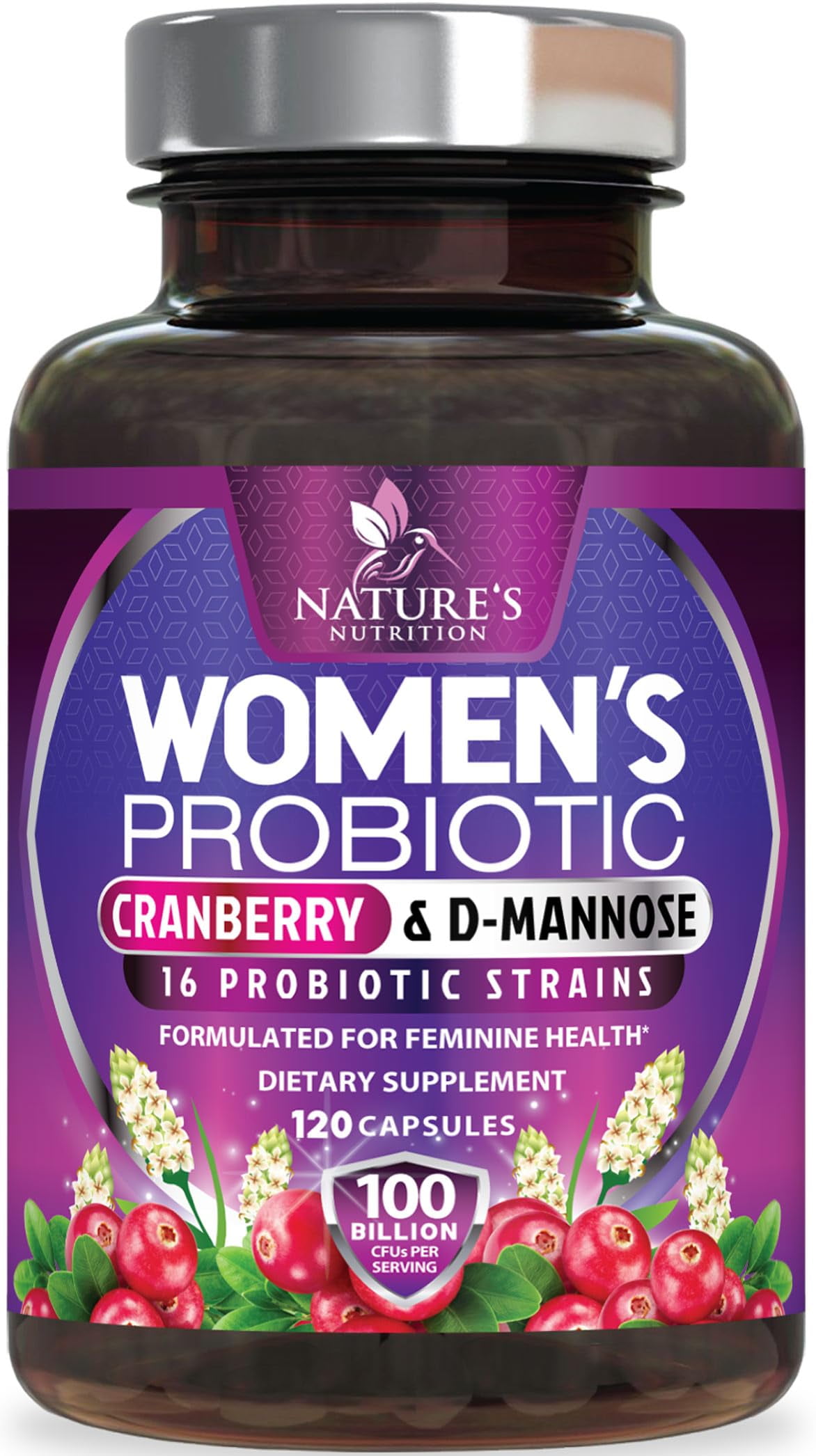 Nature's Nutrition Probiotics for Women, 60 Billion CFU, 16 Strains ...