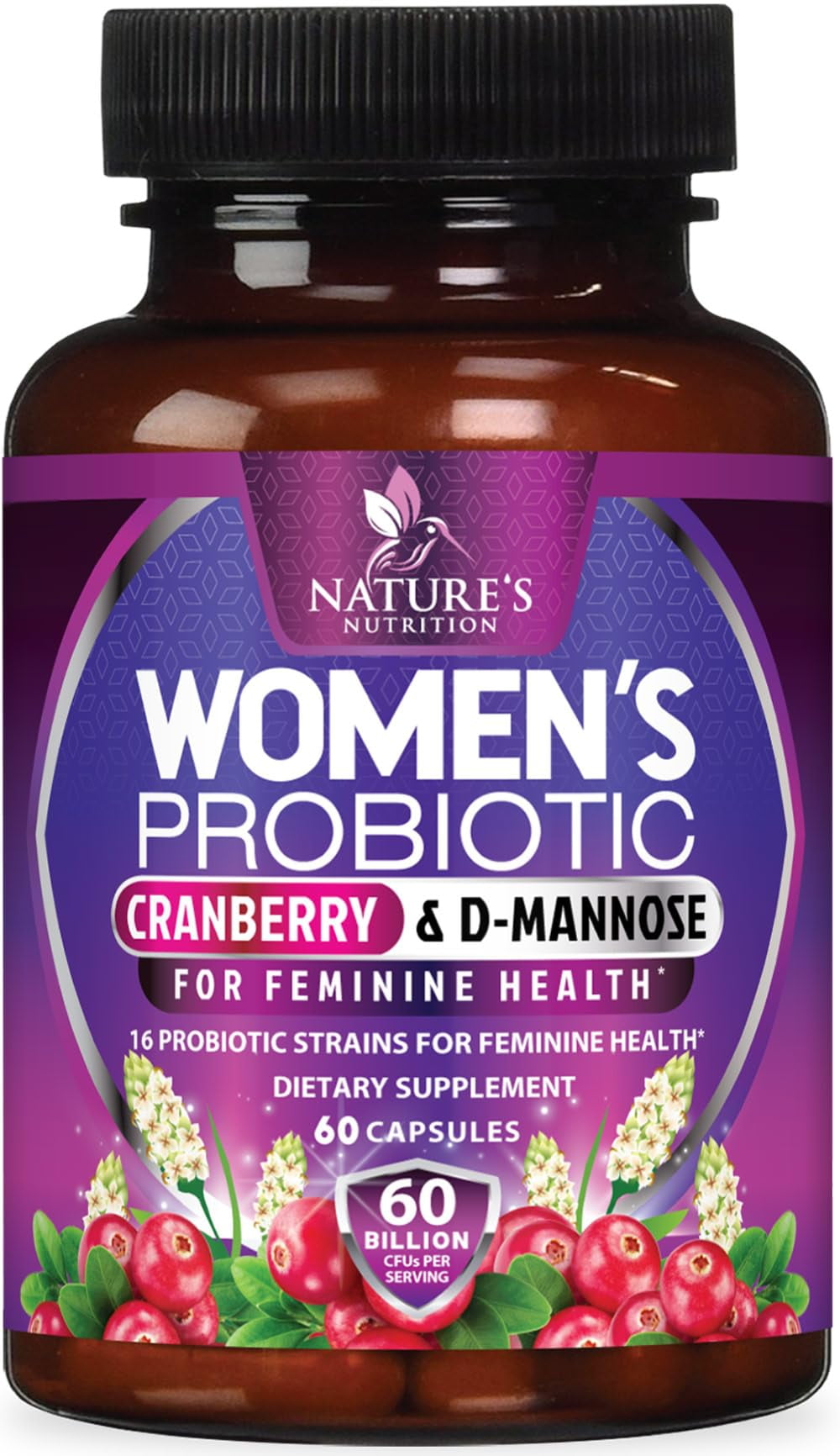 Nature's Nutrition Probiotics for Women 60 Billion CFU 16 Strains with ...