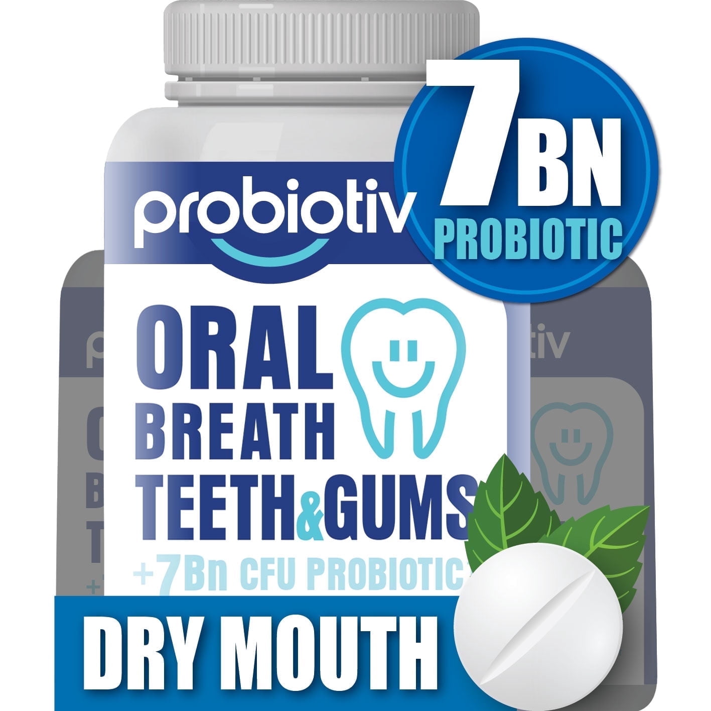 Probiotiv Oral Probiotics for Teeth Gums Dry Mouth Breath Freshener 30 ...