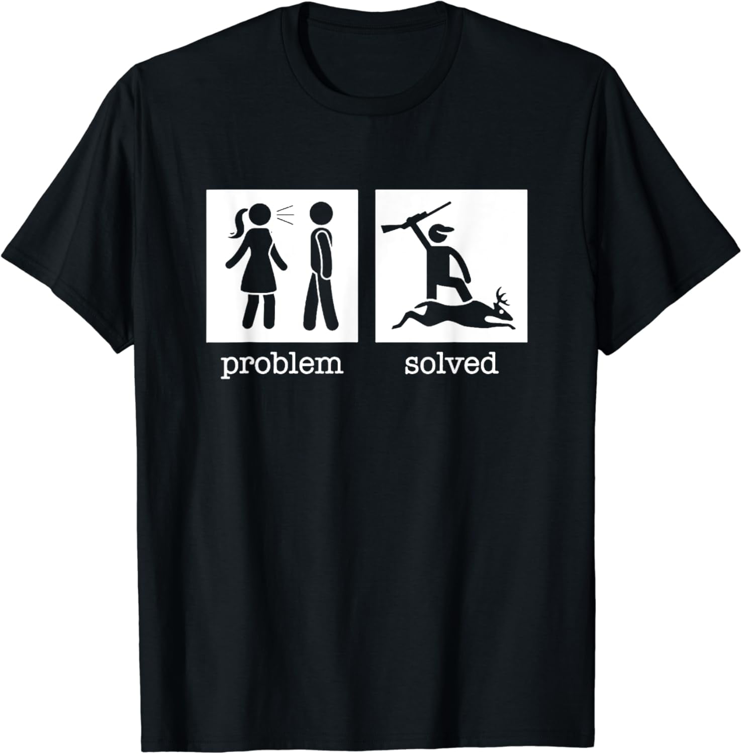 Problem Divorced Solved Funny Divorce Deer Hunting T-Shirt - Walmart.com