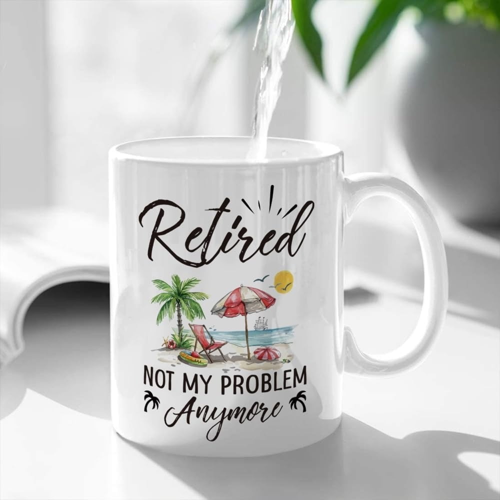 Not My Problem Any More Mug Happy Retirement Gift for Women, Going Away ...