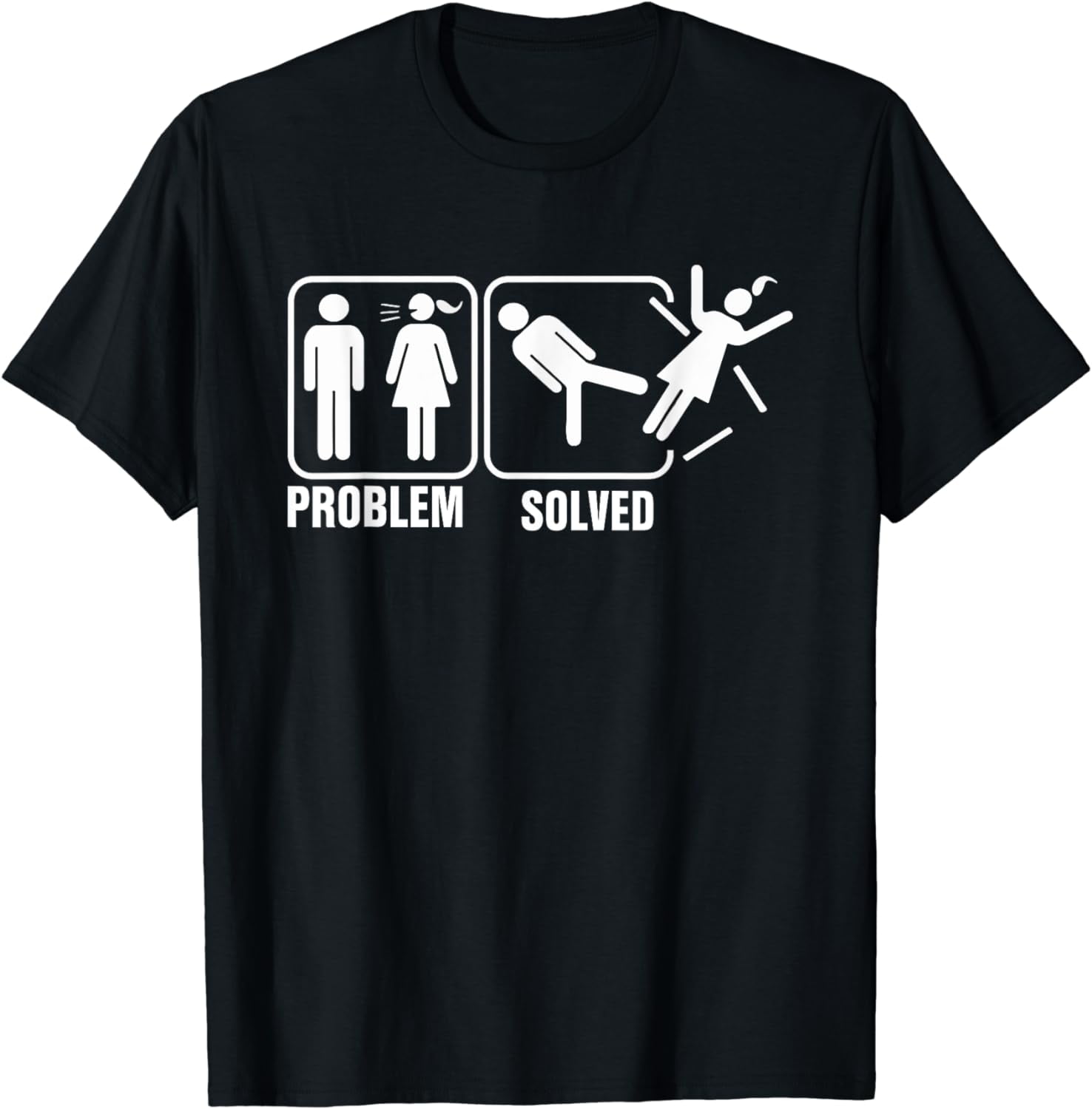 Problem-Solved Funny Humor Stick Man T-Shirt - Walmart.com