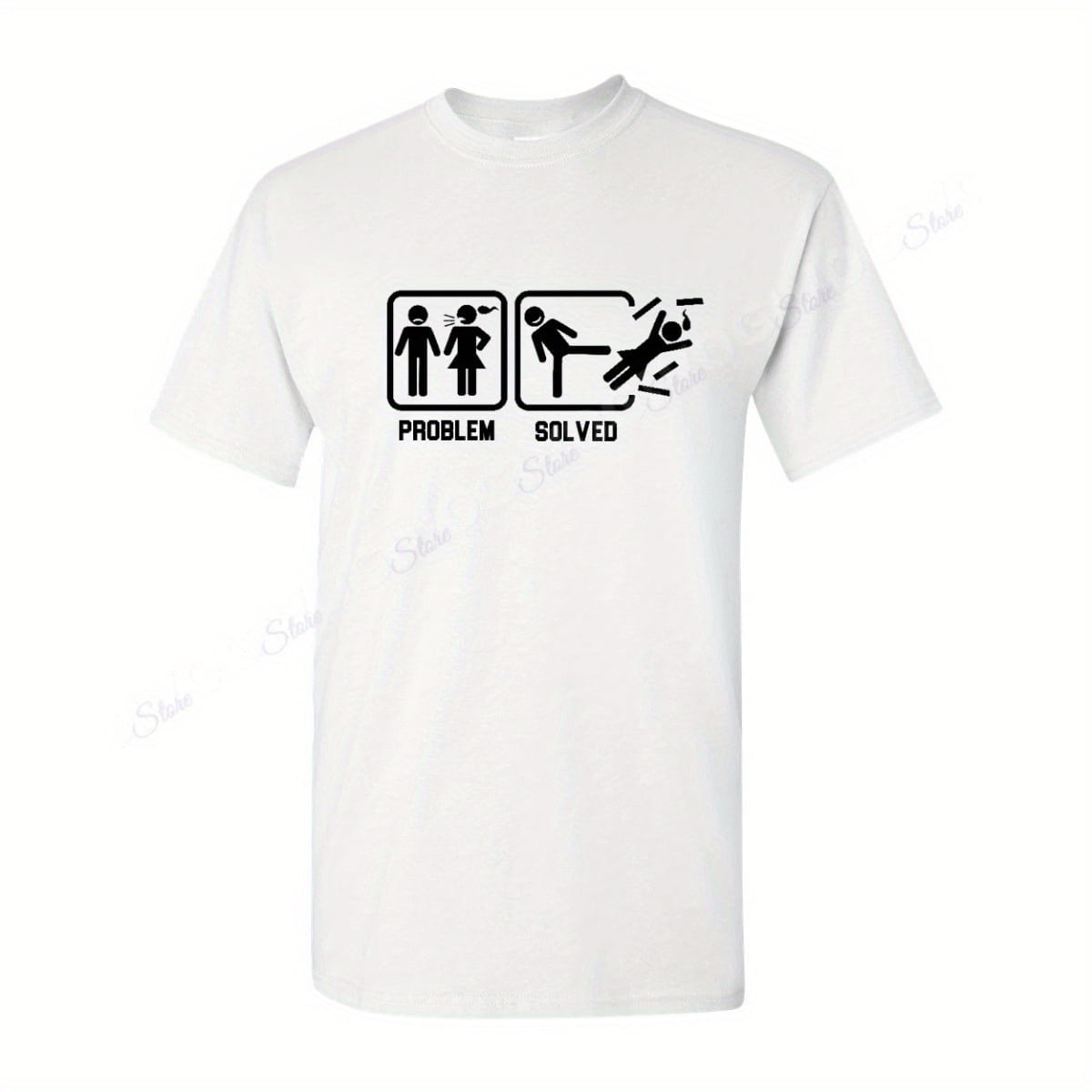 Problem Solved T Shirt Divorce Party Ex Wife Separation Marriage Tee T ...