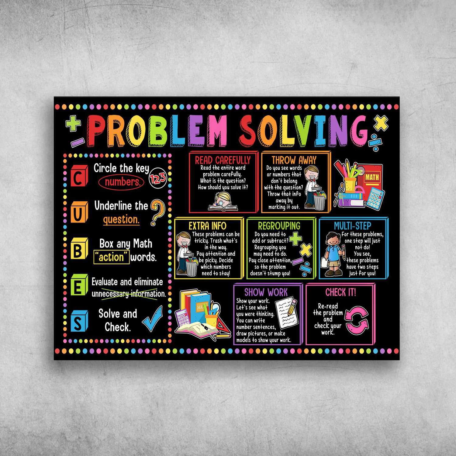 Problem Solving, Circle The Key Number, Underline The Question, Read ...