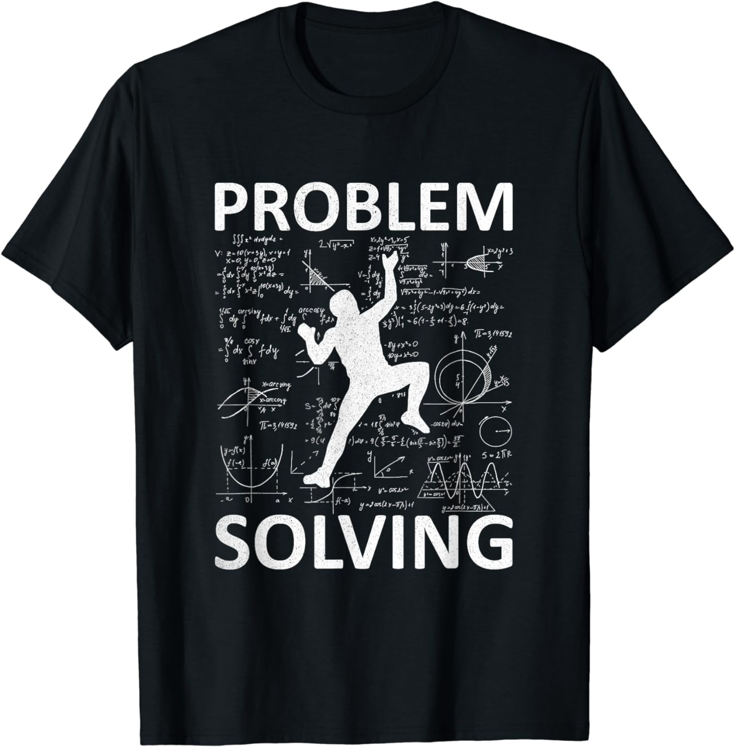 Problem Solving Rock Climbing Pun Bouldering Funny Climber T-Shirt ...
