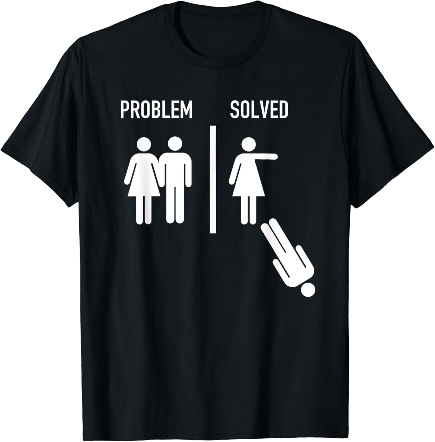 Problem is Solved Funny Marriage Versus Divorce Divorcee T-Shirt ...