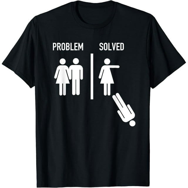Problem is Solved Funny Marriage Versus Divorce Divorcee T-Shirt ...