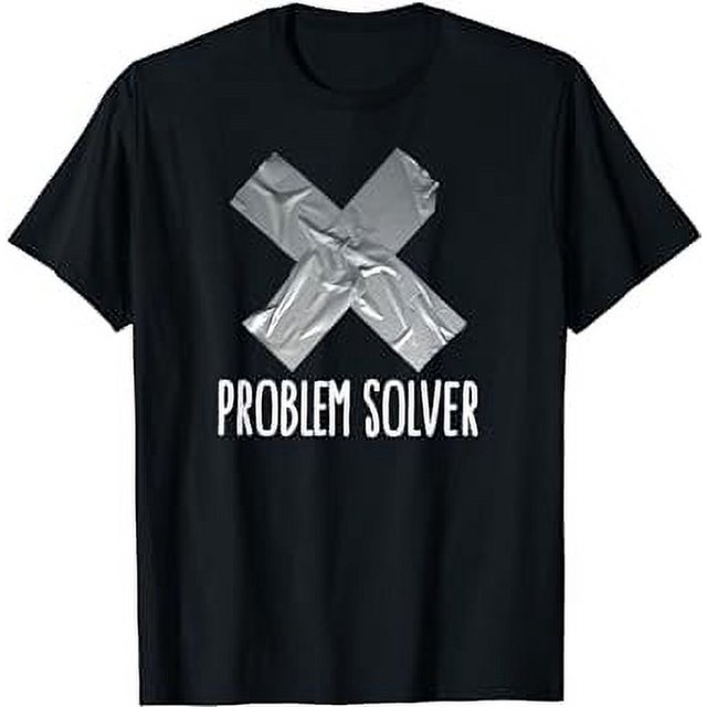 Problem solver Lazy husband funny duct tape fathers day gift T-Shirt ...