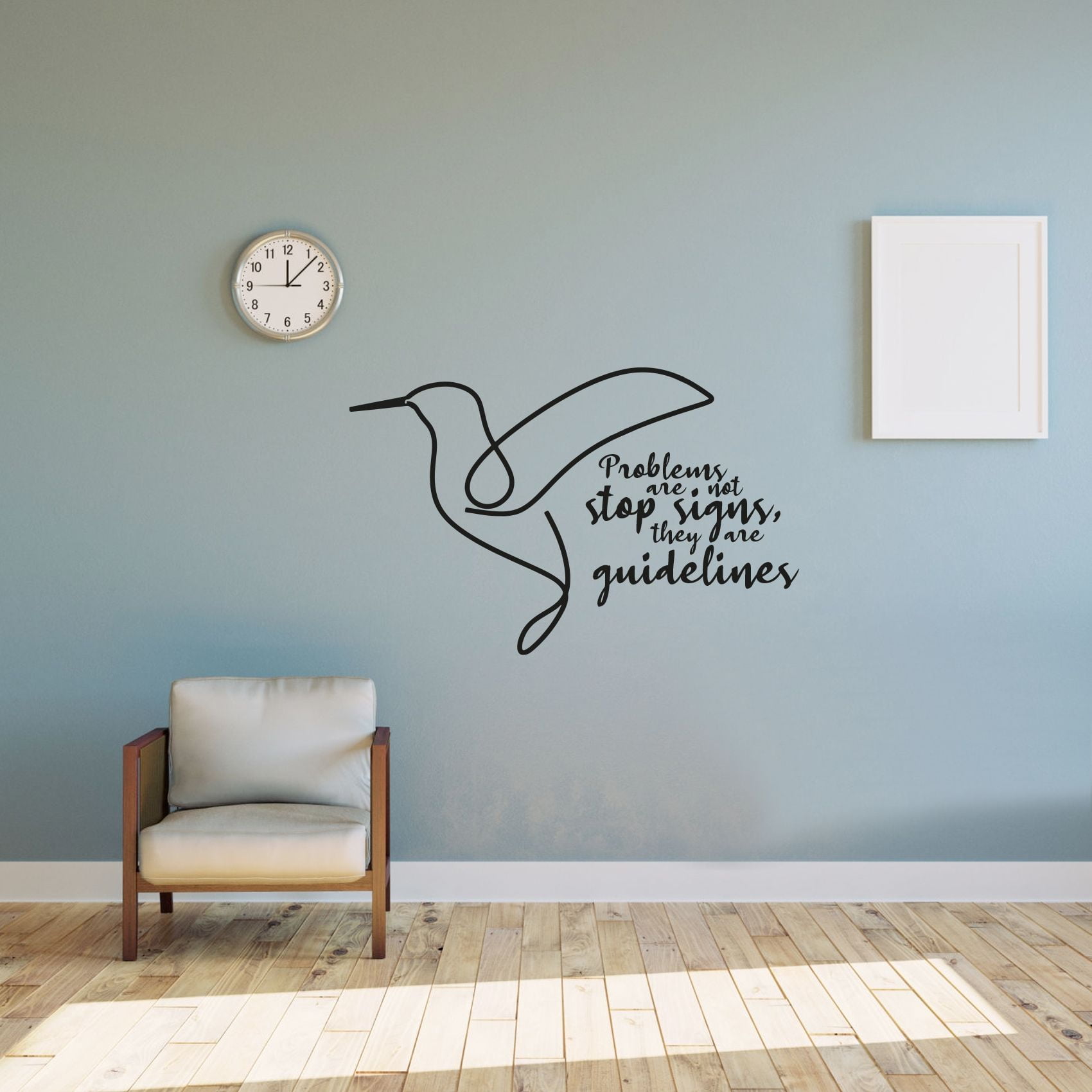Problems Are Not Stop Signs They Are Guidelines Quote Bird Line Art ...