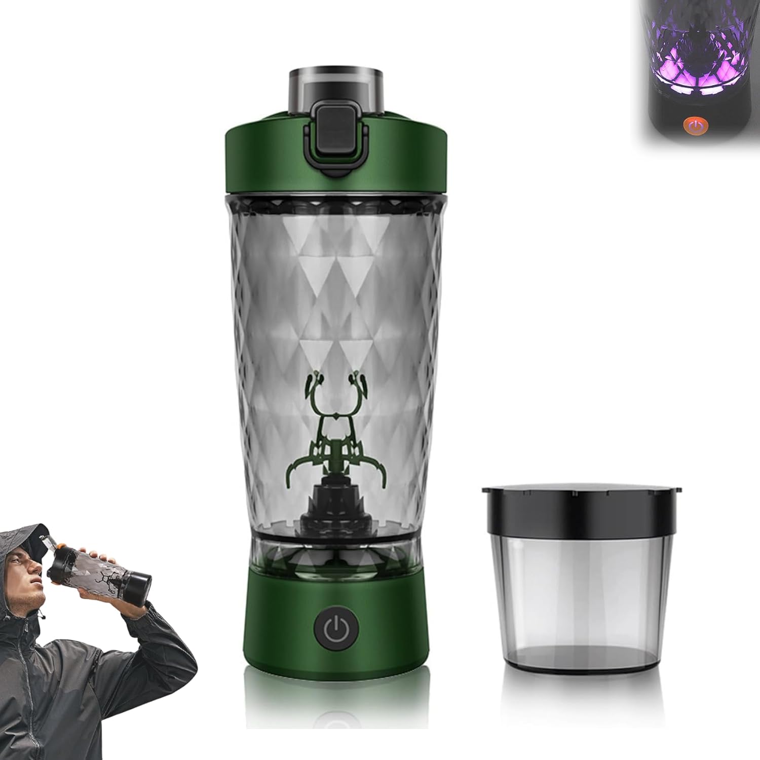 Problend One-Touch Shaker – Smooth Protein Mix Anywhere, USB ...