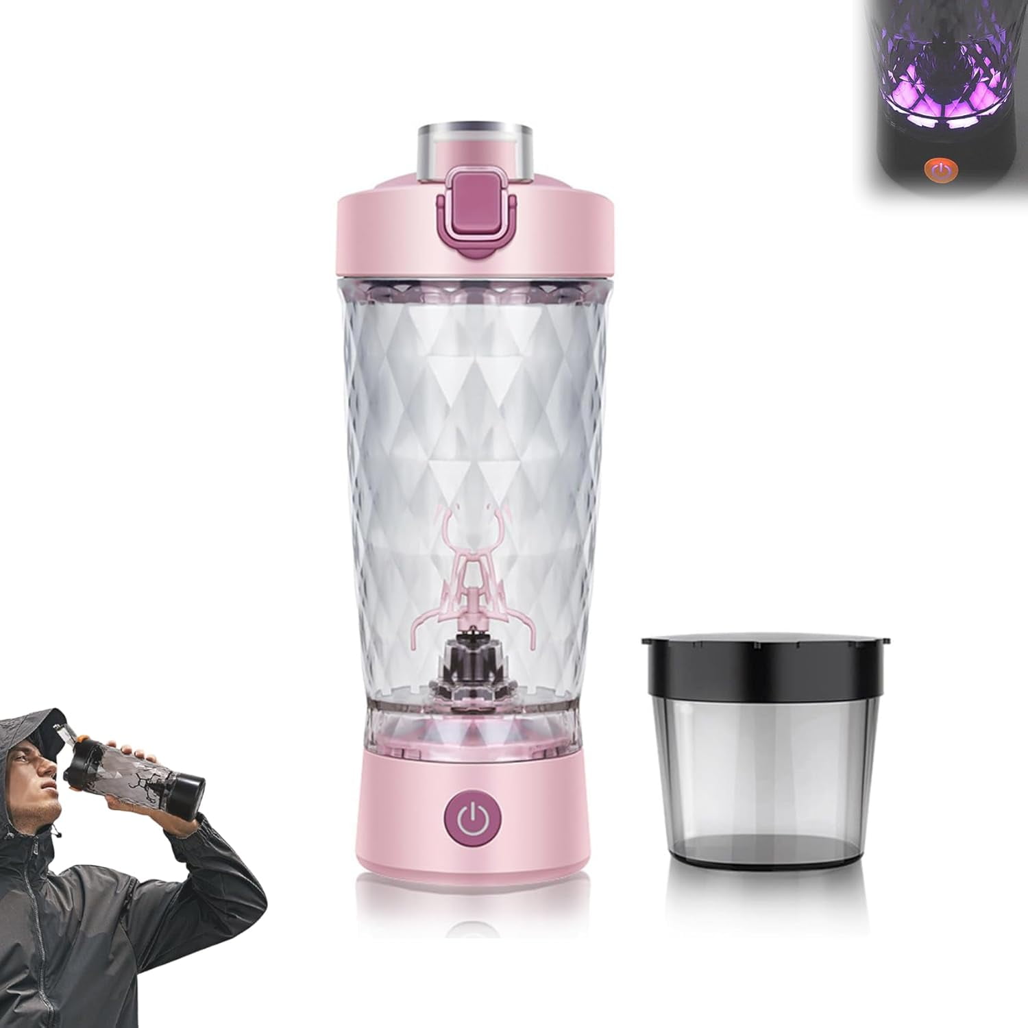 Problend One-Touch Shaker – Smooth Protein Mix Anywhere, USB ...