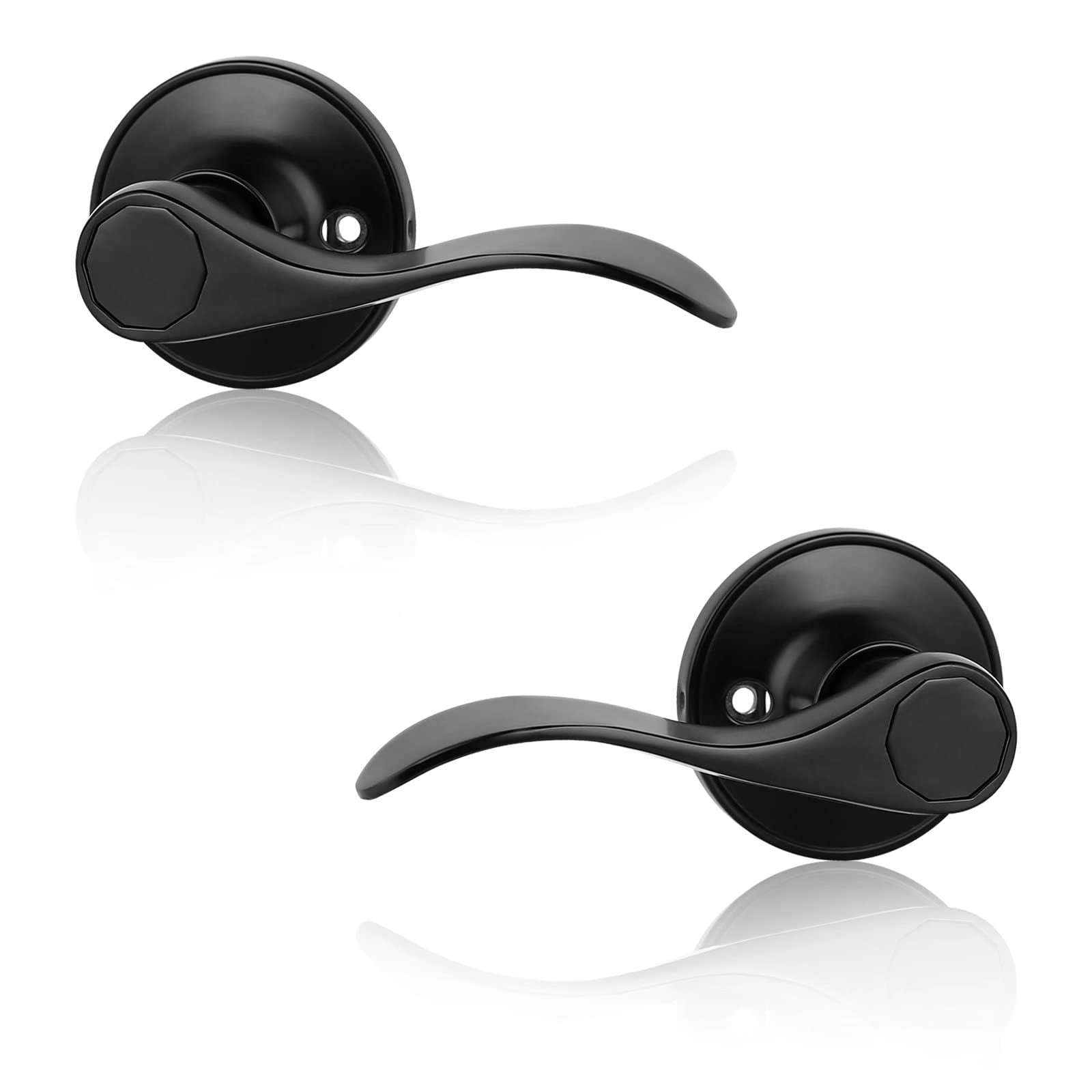 Probrico 10 Pack Dummy Door Lever Wave Style Door Handles Right and ...