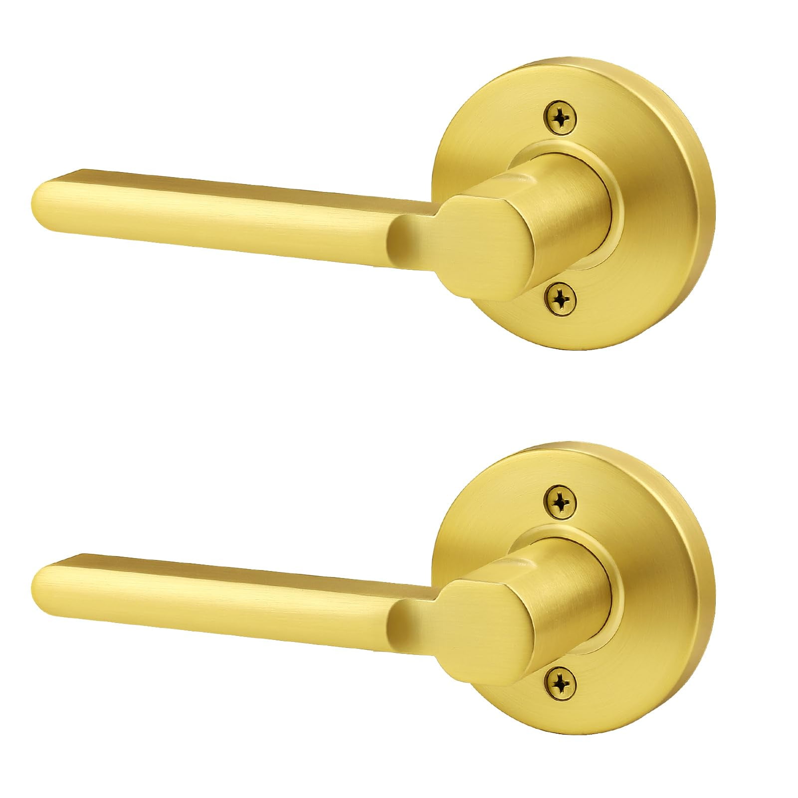 Probrico Brushed Gold Door Handles Interior Dummy Door Handle Lever ...