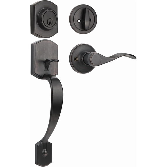Probrico Exterior Door Lock Set Oil Rubbed Bronze Front Set, Entry ...