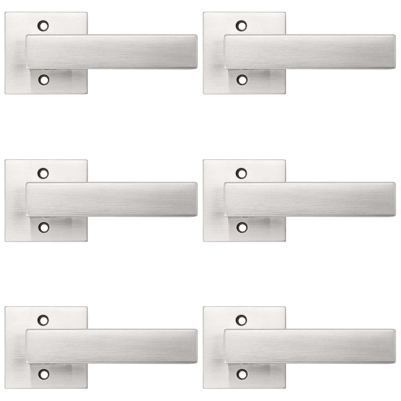 Probrico Non-Turning Half-Dummy Levers in Satin Nickel, Stainless Steel ...