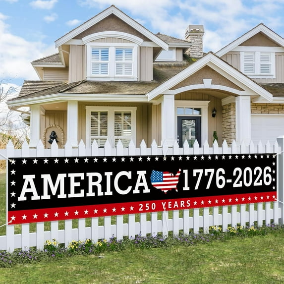 Probsin Large 250 Anniversary USA Banner 120" x 20" America 1776-2026 ...
