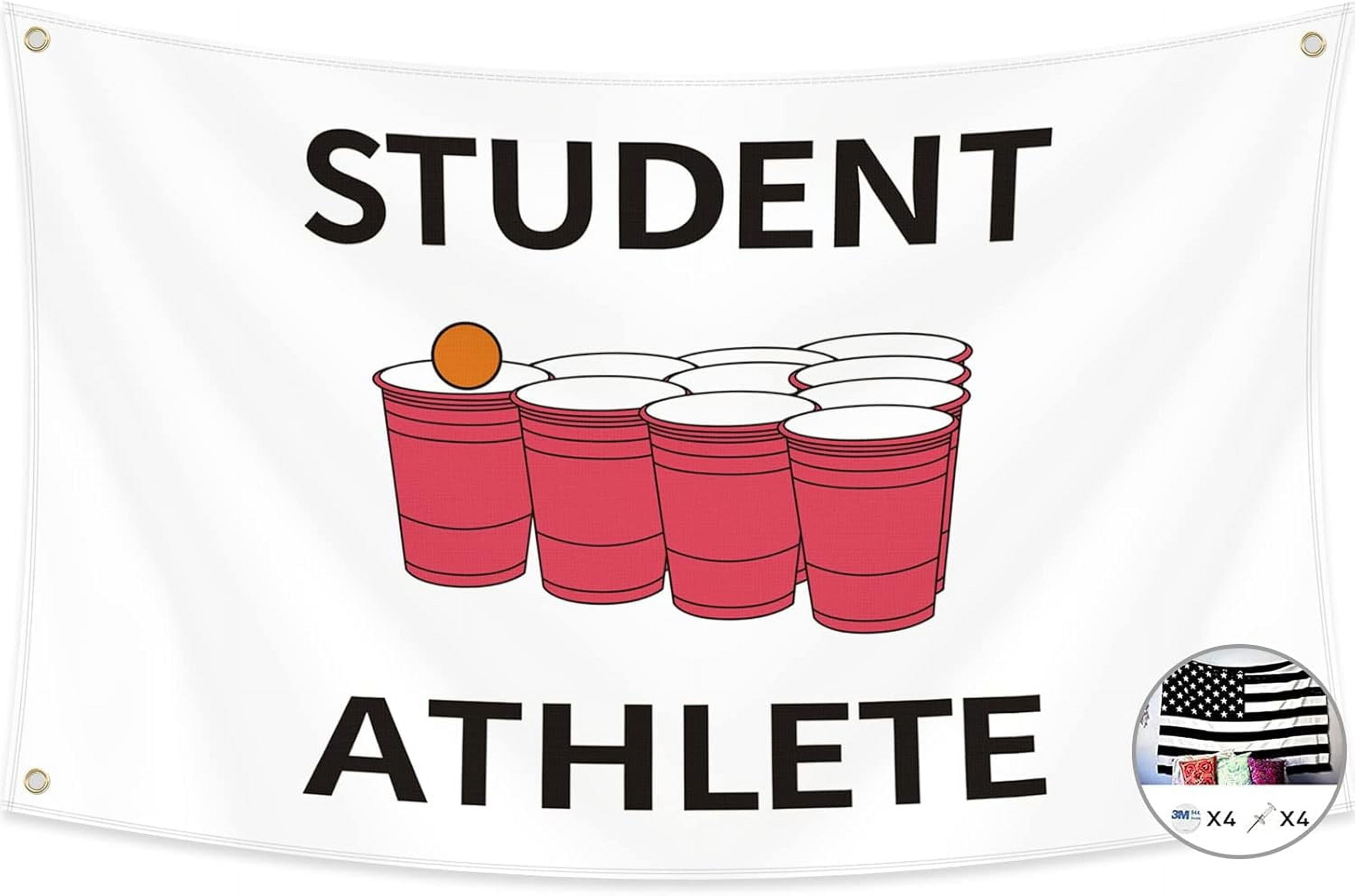 Student Athlete Flag 3x5 Ft Pong Banner Funny Poster Cool Tapestry Man ...