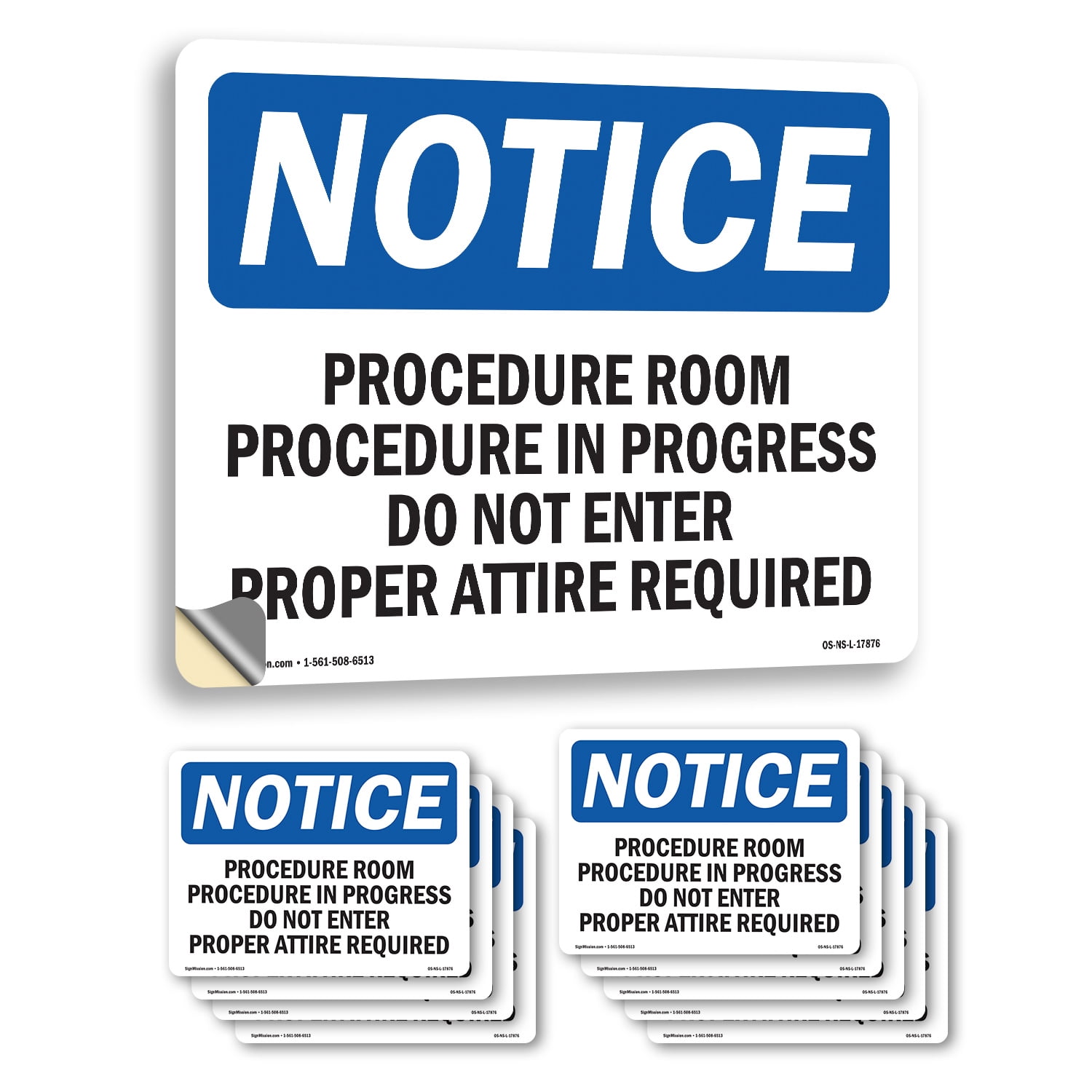 Procedure Room Procedure In Progress Do OSHA Notice Vinyl Decal Label ...