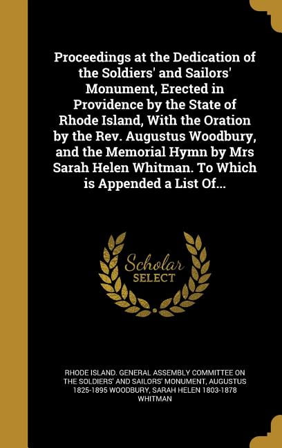 Proceedings at the Dedication of the Soldiers' and Sailors' Monument ...
