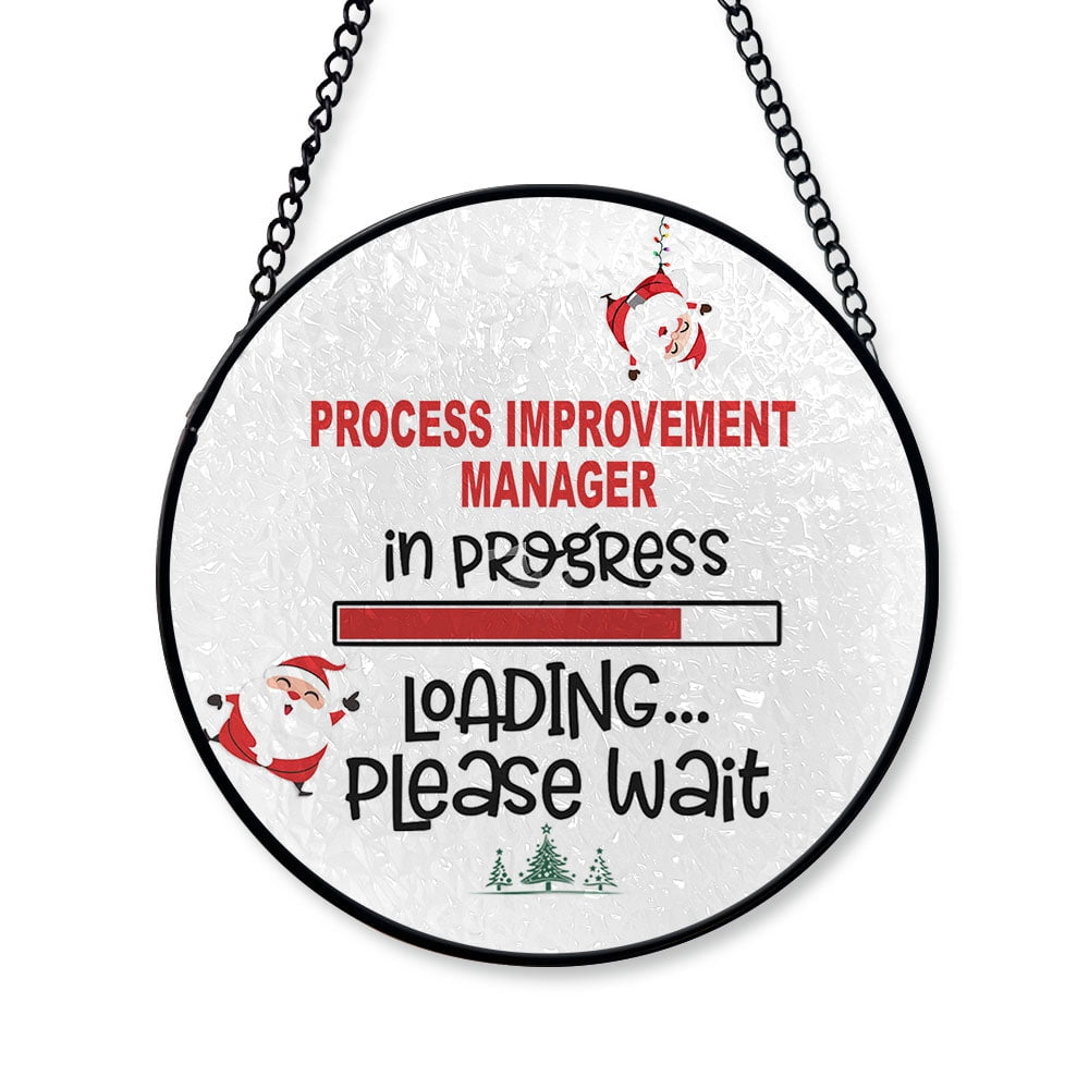 Process Improvement Manager in Progress Stained Glass Window Hanging ...