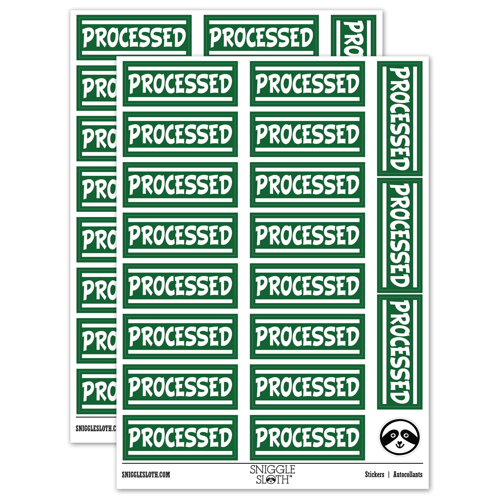 Processed Border Top Bottom Sticker Set - Dark Green - Matte Finish - 2 ...