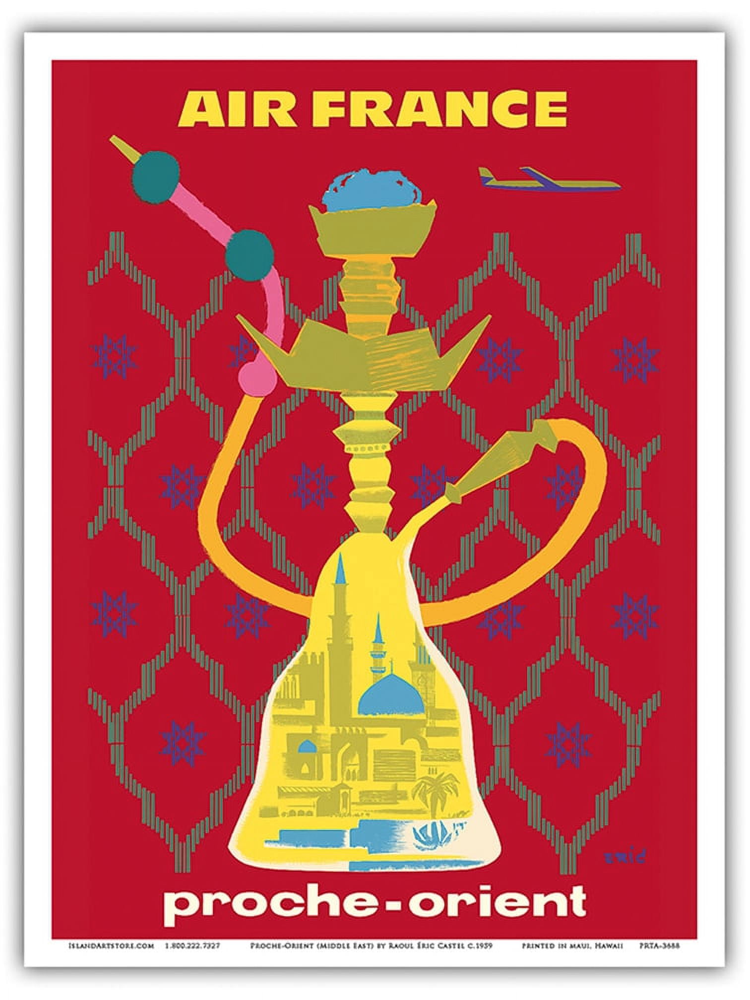 Proche-Orient (Middle East) - Hookah - France - Vintage Airline Travel ...
