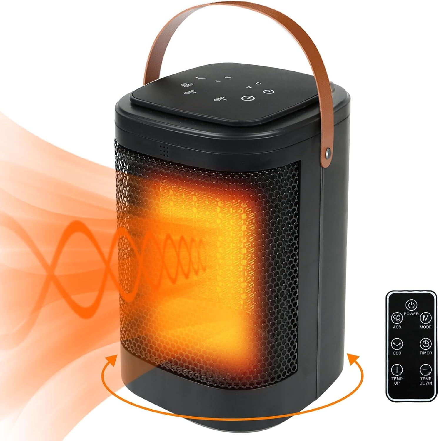 Prociv 1500W Ceramic Space Heater, Oscillating with Temperature Control ...