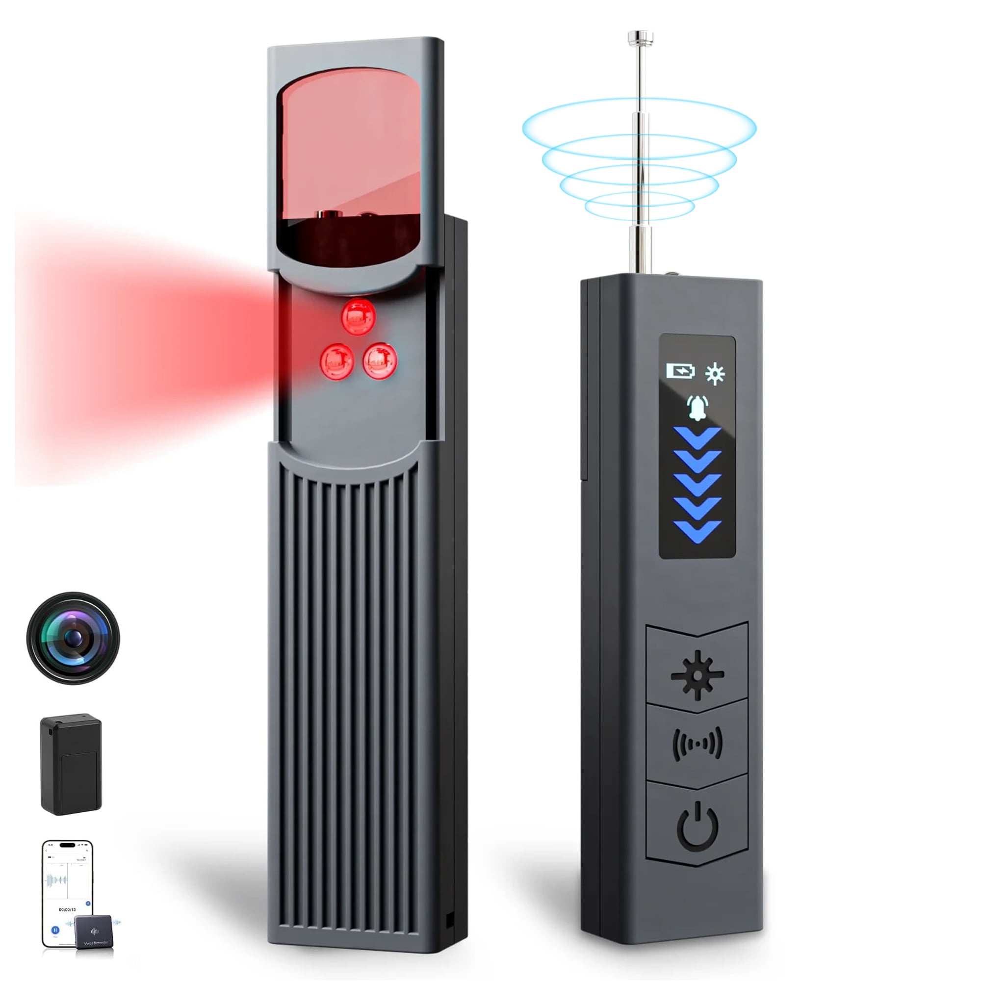 Prociv 4-in-1 Hidden Camera Detector, Bug RF GPS Tracker Finder, 6 ...