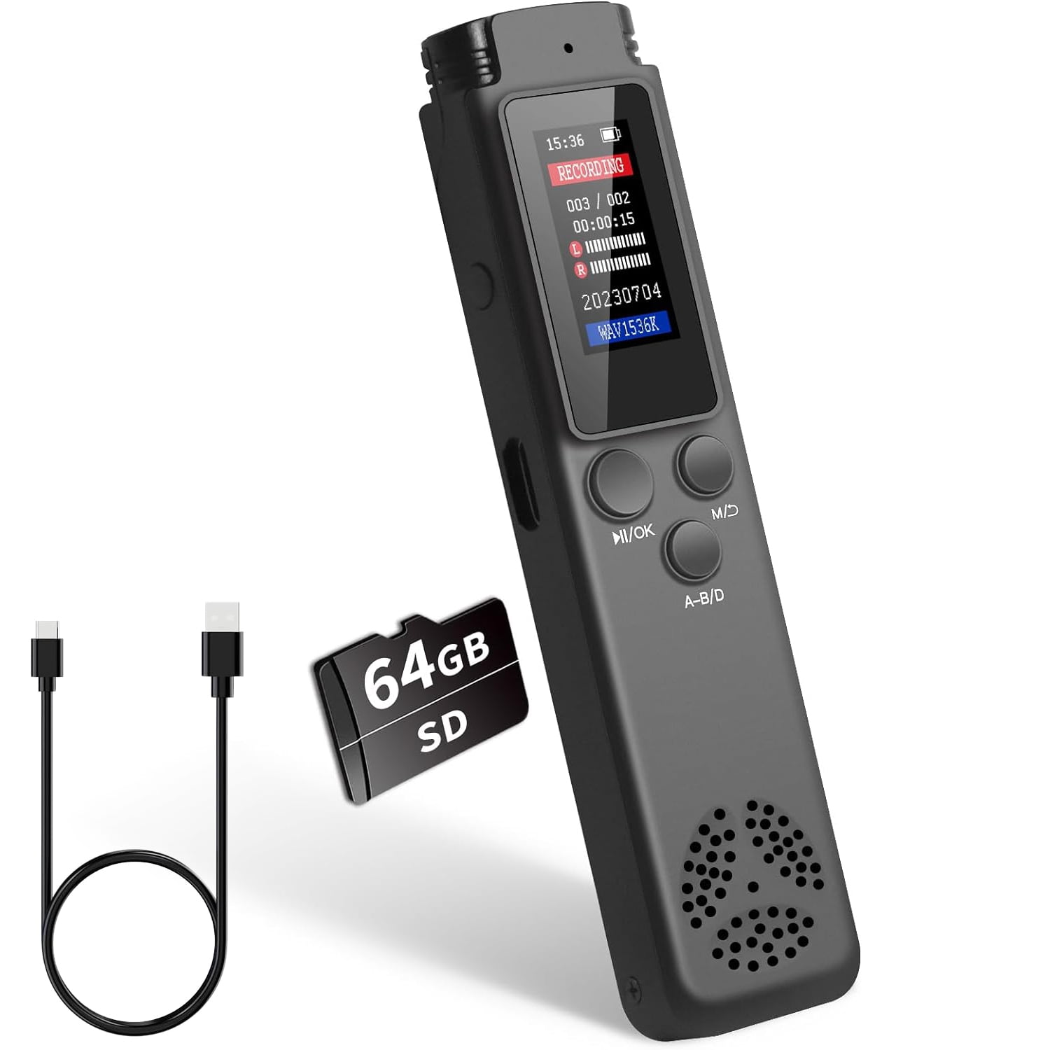 Prociv 64GB Digital Voice Recorder, Voice Activated Recorder for ...