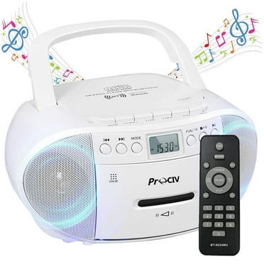 Boombox Cassette CD Player Combo with Bluetooth, AM/FM Radio, Remote ...