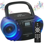 Greadio 5000mAh Rechargeable CD Player Boombox Cassette Player Combo ...